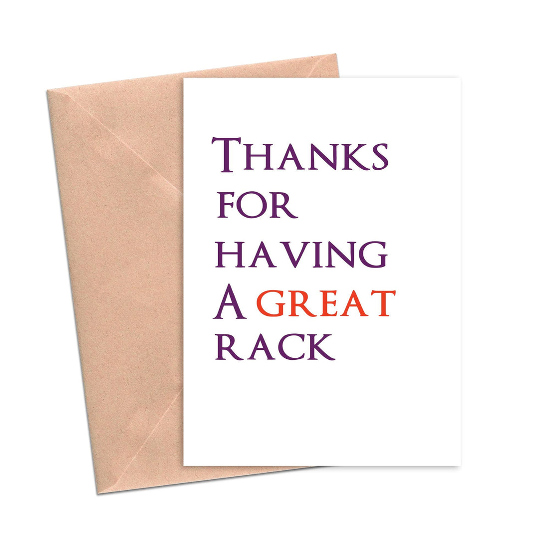 Funny Love Card Thanks for Having a Great Rack | Crimson and Clover Studio