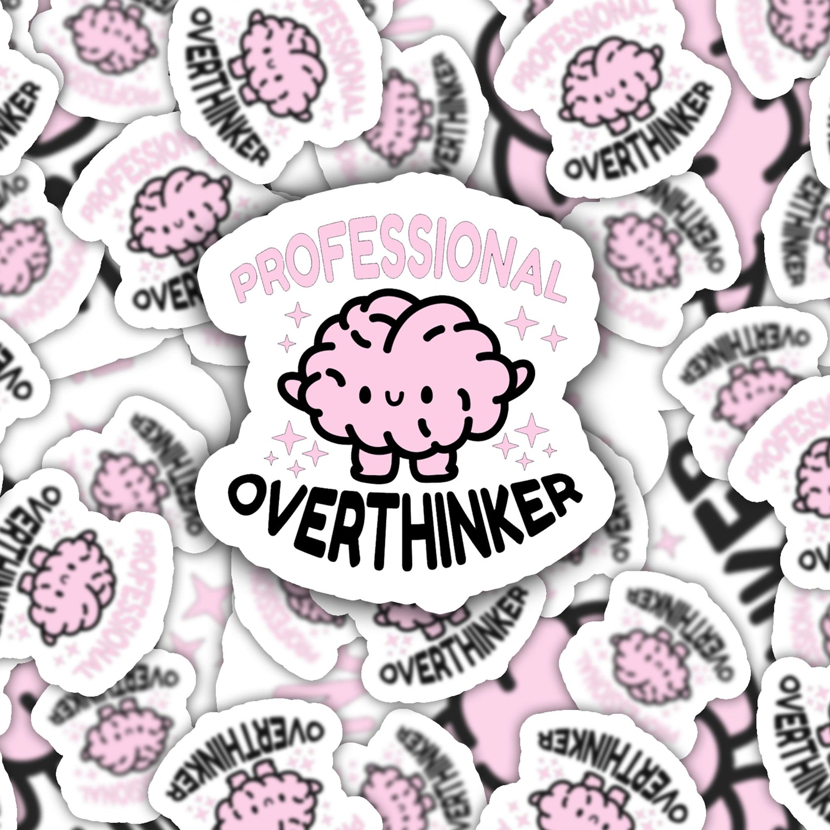 Professional Overthinker Funny Sticker | Crimson and Clover Studio