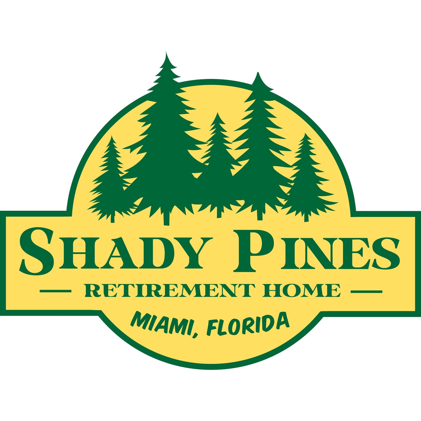 Shady Pines Retirement Funny Sticker | Crimson and Clover Studio