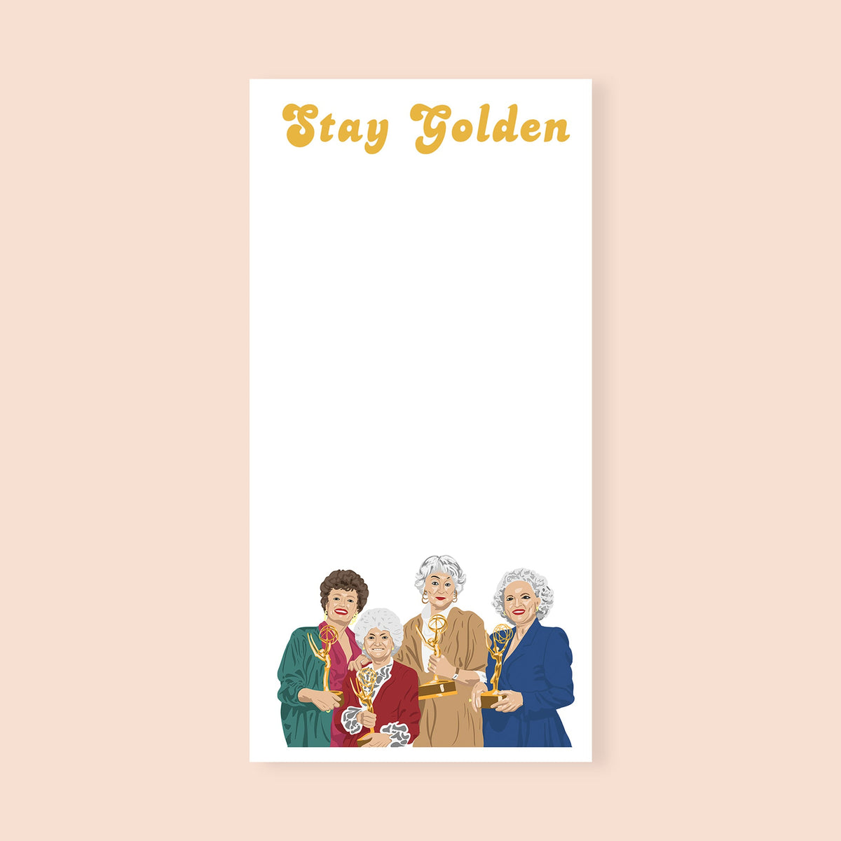 Stay Golden Funny Golden Girls Notepad | Crimson and Clover Studio