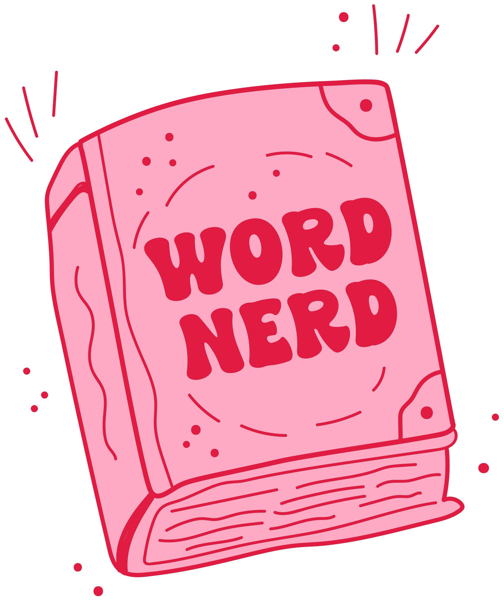 Word Nerd Funny Sticker | Crimson and Clover Studio