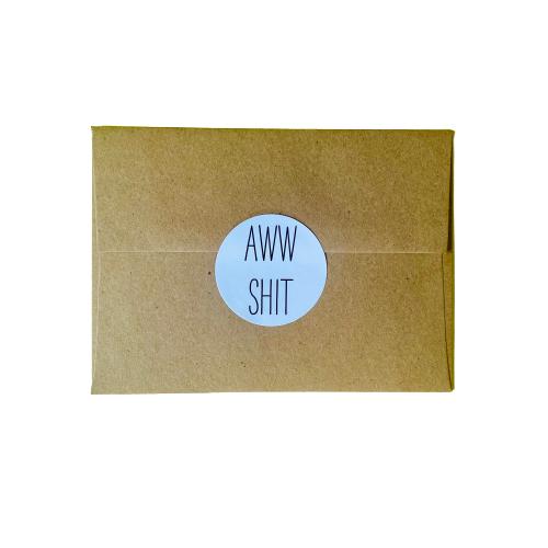 Aww Shit Envelope Envelope Sticker | Crimson and Clover Studio